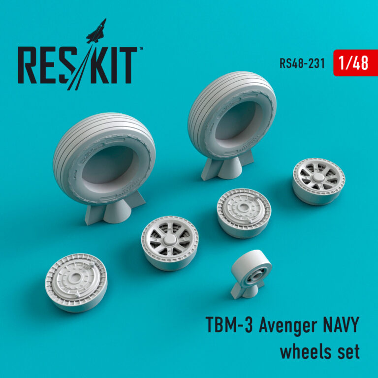 TBM-3 Avenger NAVY wheels set RS48-0231 - BIG PLANES KITS