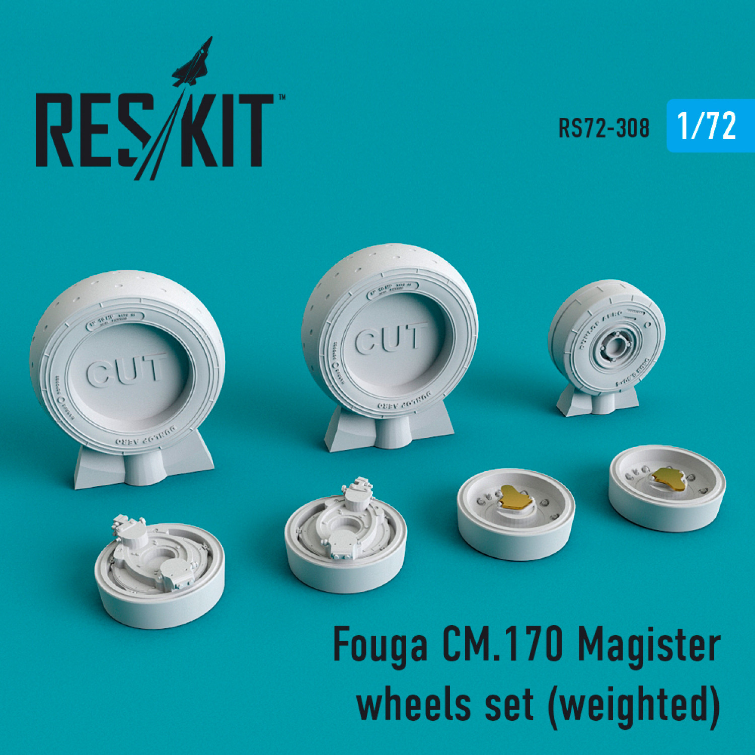 Fouga Cm 170 Magister Wheels Set Weighted Rs72 0308 Big Planes Kits